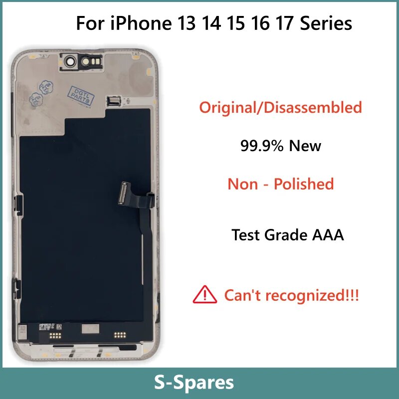 Официальный оригинальный разобранный экран A +++ для iPhone 12 mini 14 Plus 13 15 16 Pro Max, ЖК-дисплей в сборе, полированный For iPhone 13