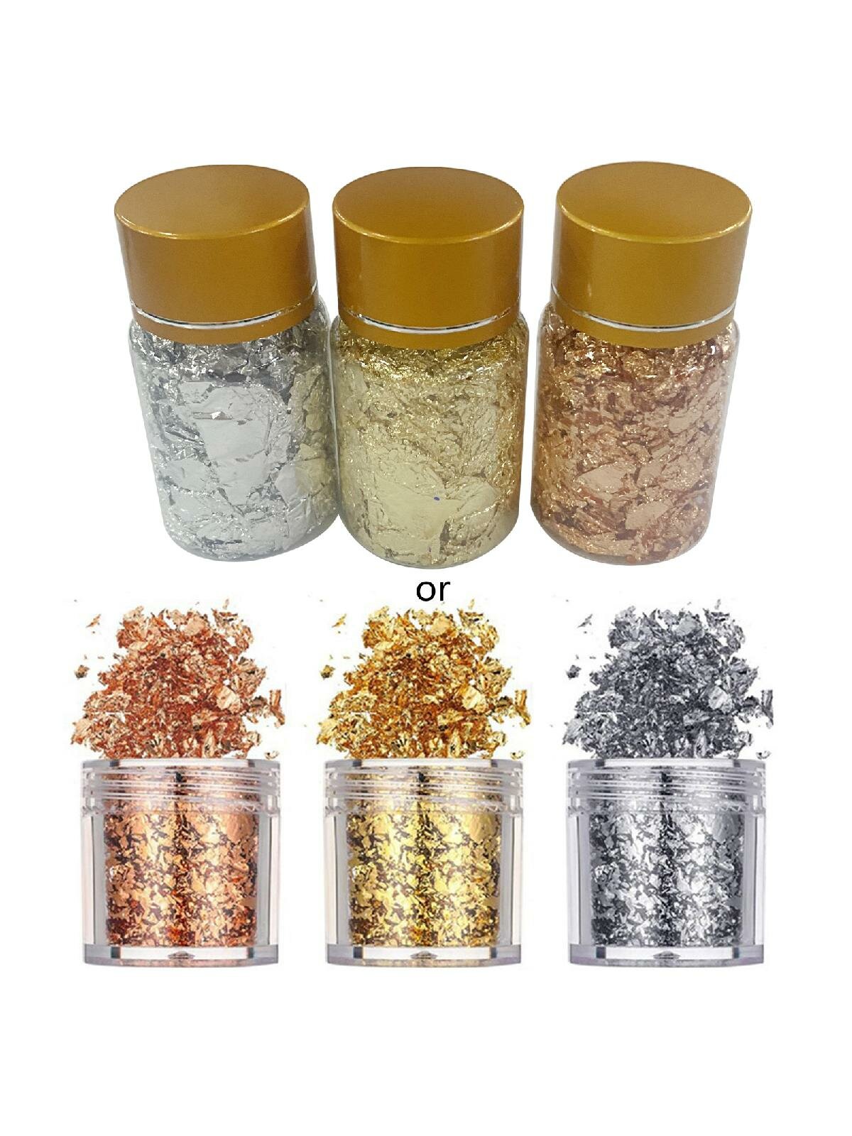 3 цветных фрагмента фольги