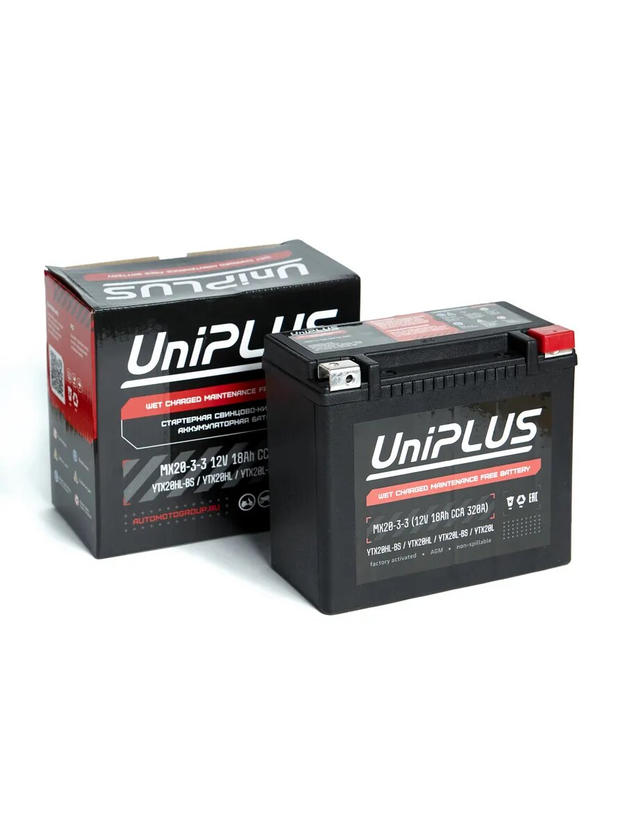 Аккумулятор Leoch UniPLUS MX20-3-3 12V 18Ач обр. пол.