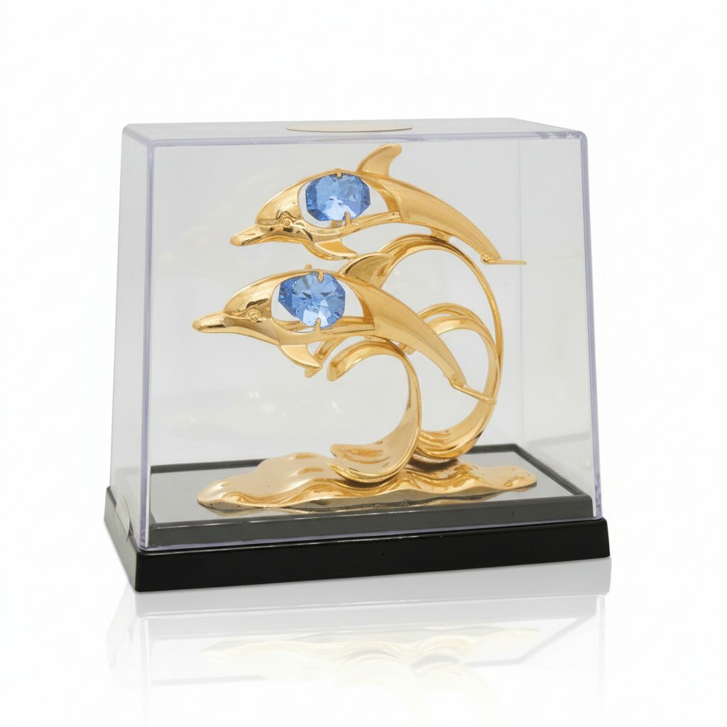 Фигурка Дельфины с цв. кр. в боксе A8024 Crystal Temptations, Металл, кристалл