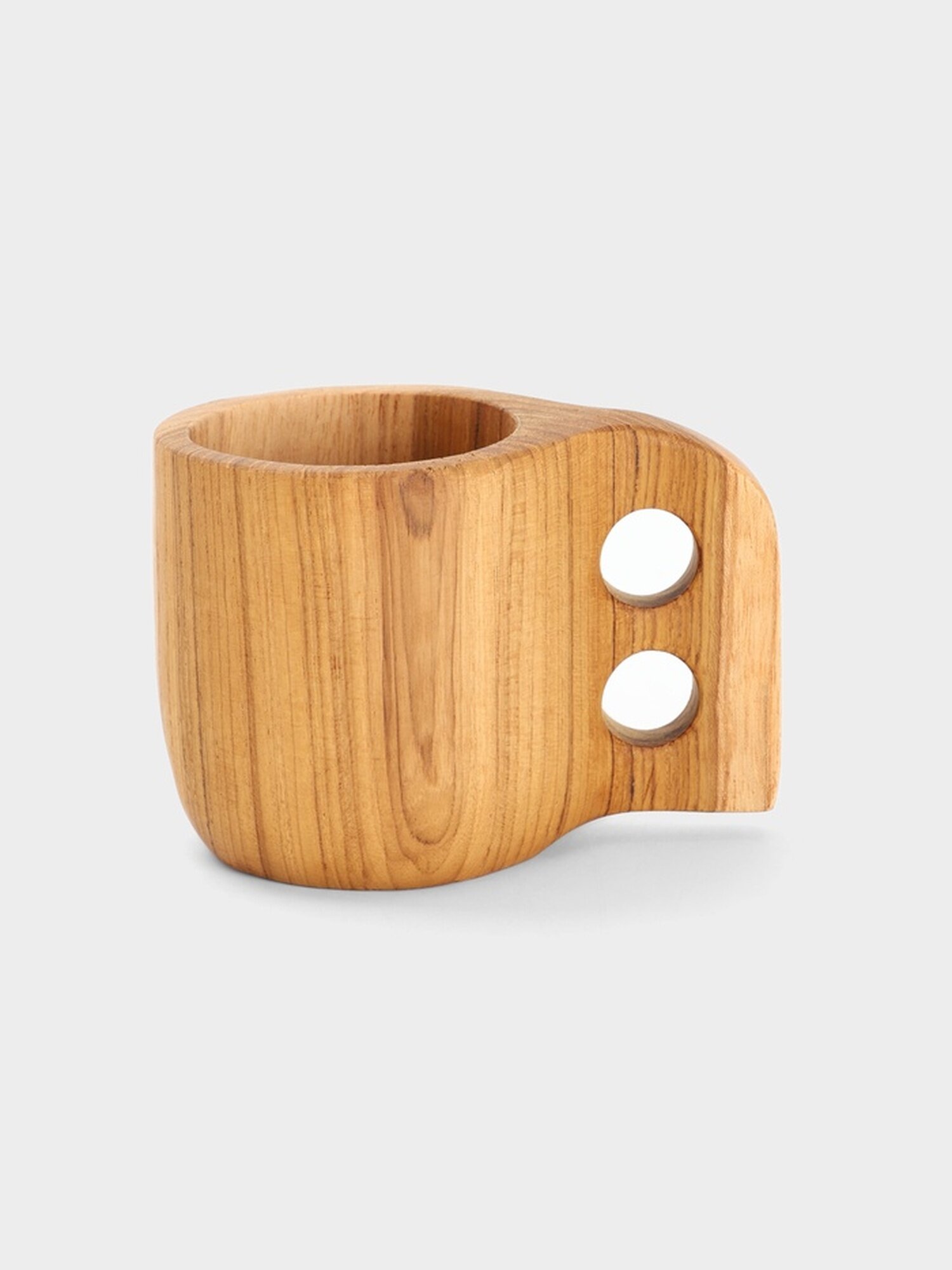 Кружка SKYPHOS, 12х8х12 см, 300 мл, тиковое дерево, цвет бежевый