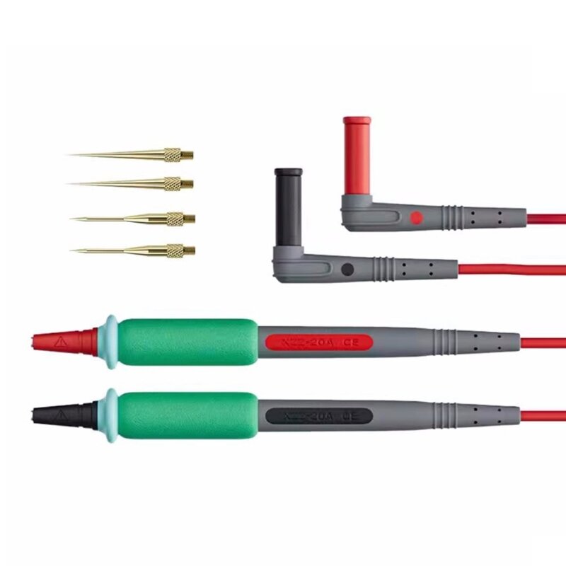 Огнестойкие Силиконовые Провода Мультиметра 0,1 мм С Тонким Стальным Наконечником 1000V 20A Тестовые Провода Мультиметрического зонда