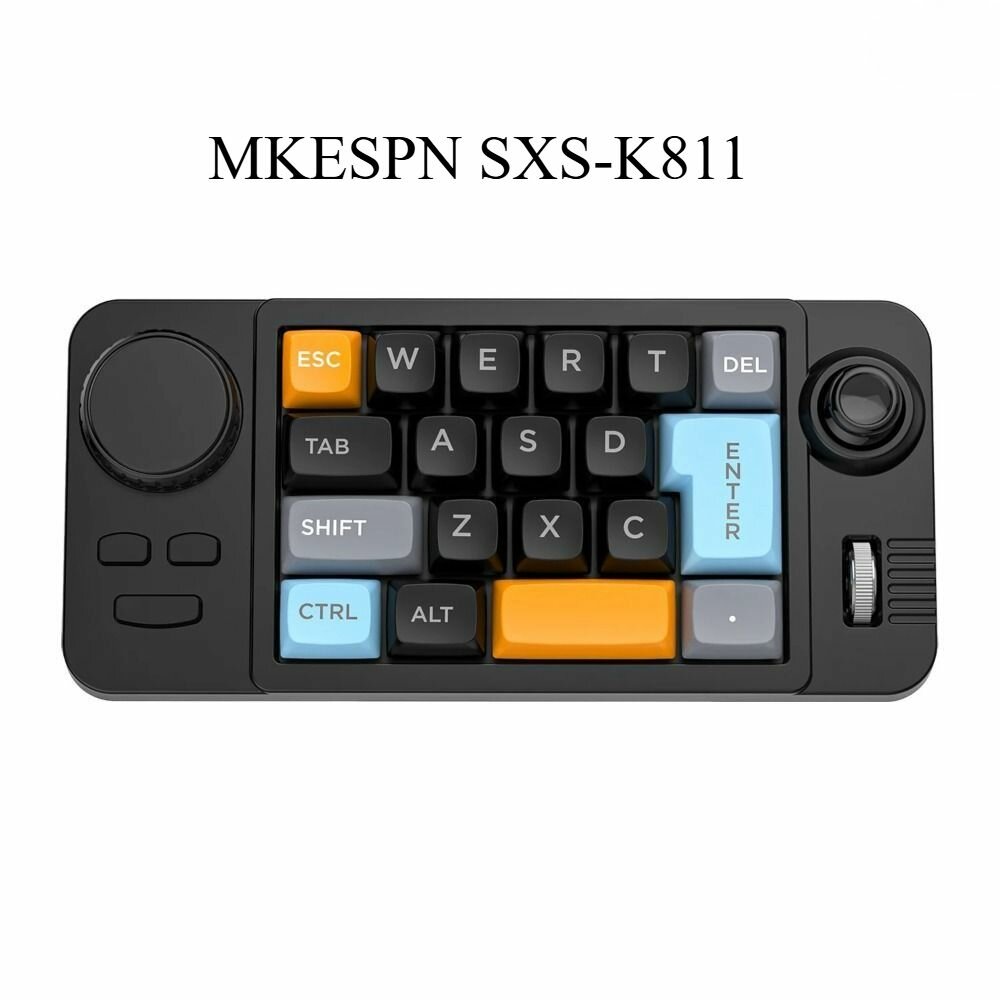 MKESPN SXS-K811 19 Клавиш Программируемая Проводная Механическая Клавиатура С Колесиком Громкости И Игровым Джойстиком, цифровой Блок Для Win10/11/Mac