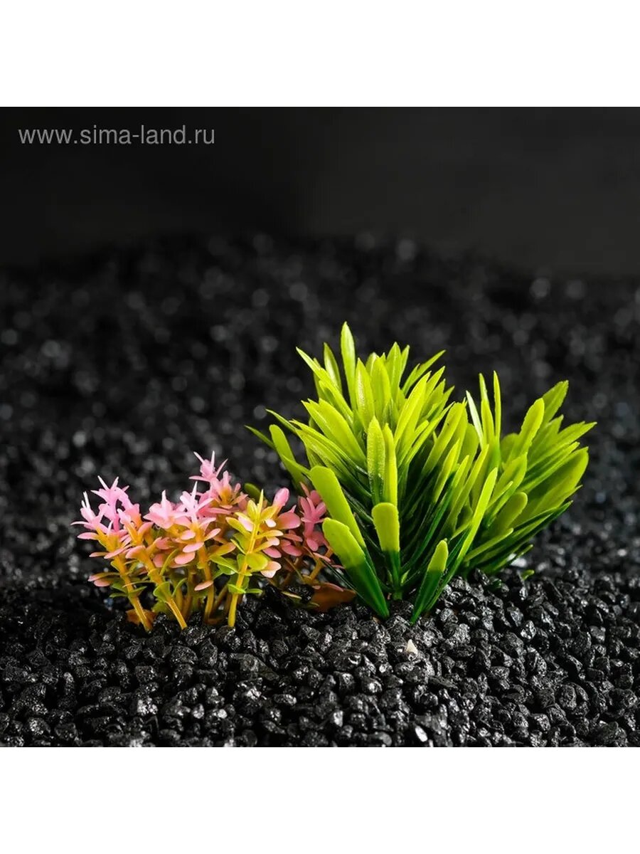 Искусственное аквариумное растение на подставке