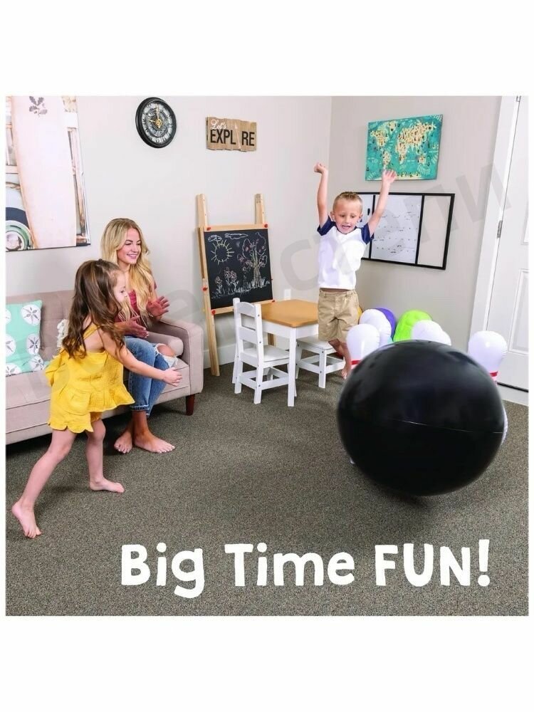 Боулинг для детей набор, гигантский боулинг, надувной, предназначенный для дома и сада