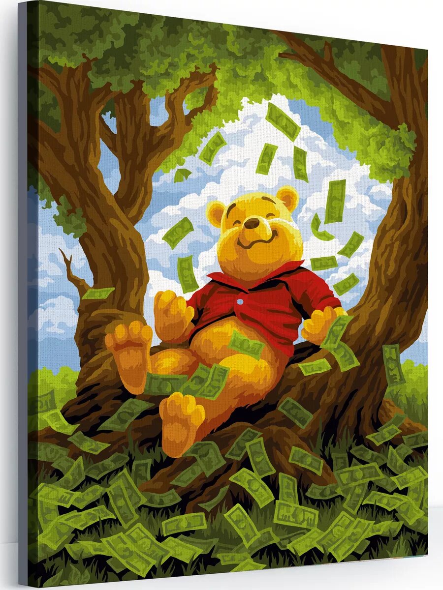 Богатый Винни-Пух Картина по номерам на холсте 40х50