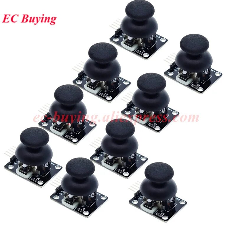 1-10 шт. двухосевой модуль джойстика XY для Arduino PS2, джойстик, ключ, рокер, рычаг управления, датчик KY-023, рейтинг 4,9/5 строительного блока