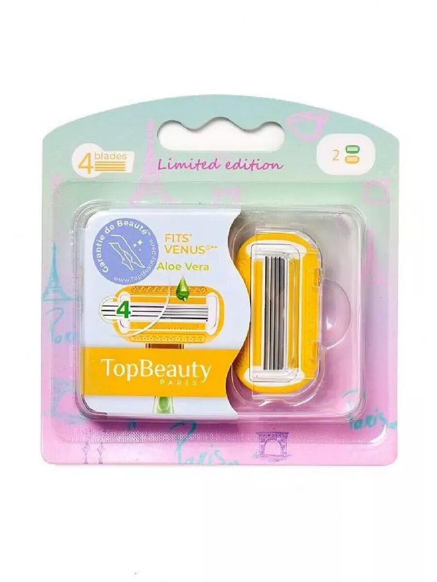 TopBeauty Paris сменные кассеты женские 4 лезвия 2шт -2шт.