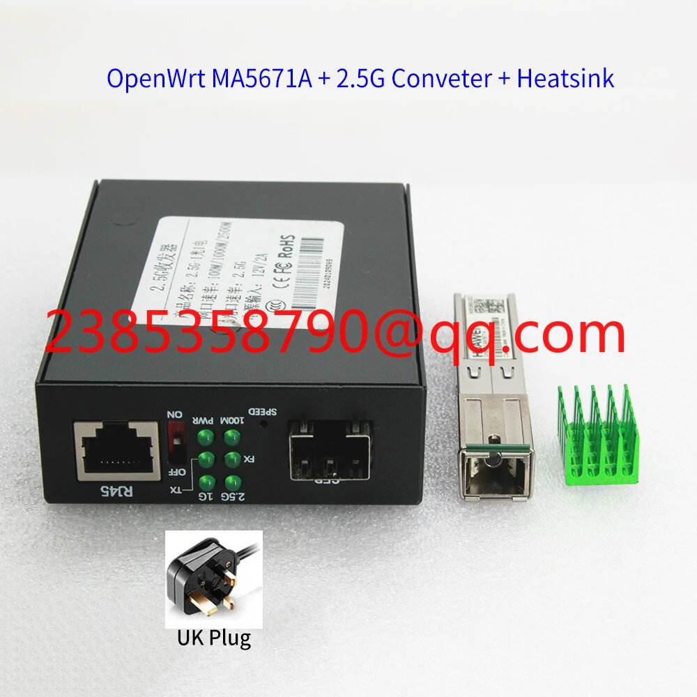 Медиаконвертер MA5671A 2.5G SFP RJ45 MA5671A Converter UK