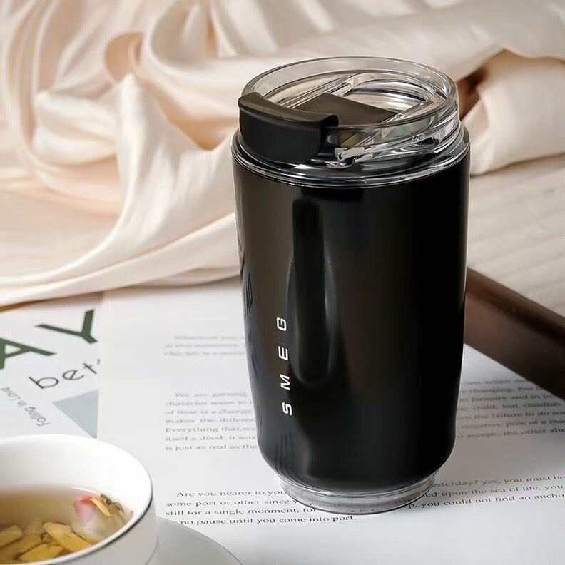 Термокружка Smeg 240ml, нержавеющая сталь, цвет чёрный,1 штука