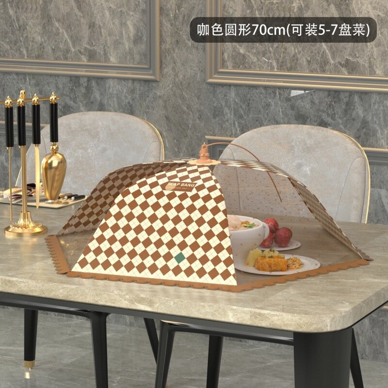 Пылезащитный чехол, прозрачный чехол для обеденного стола, защитный чехол для еды от насекомых, складной чехол для еды большой вместимости круглой и прямоугольной формы.