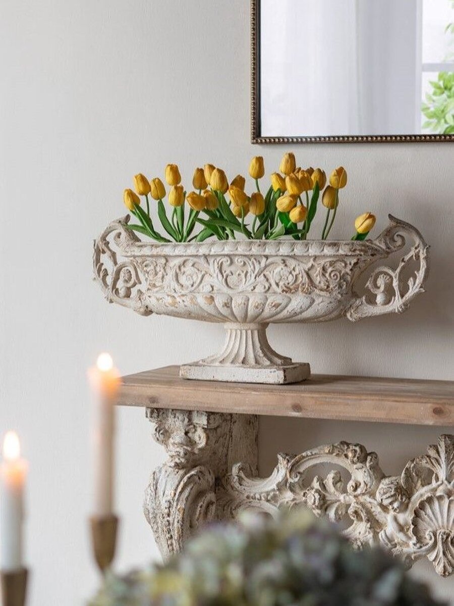 B4415 Чаша декоративная Античность 81х16х36см, под старину, Glasar