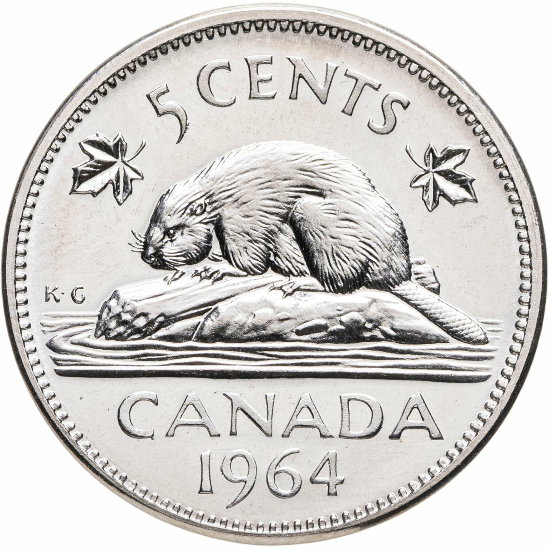 Канада 5 центов cents 1964, Никель, в сохранности UNC