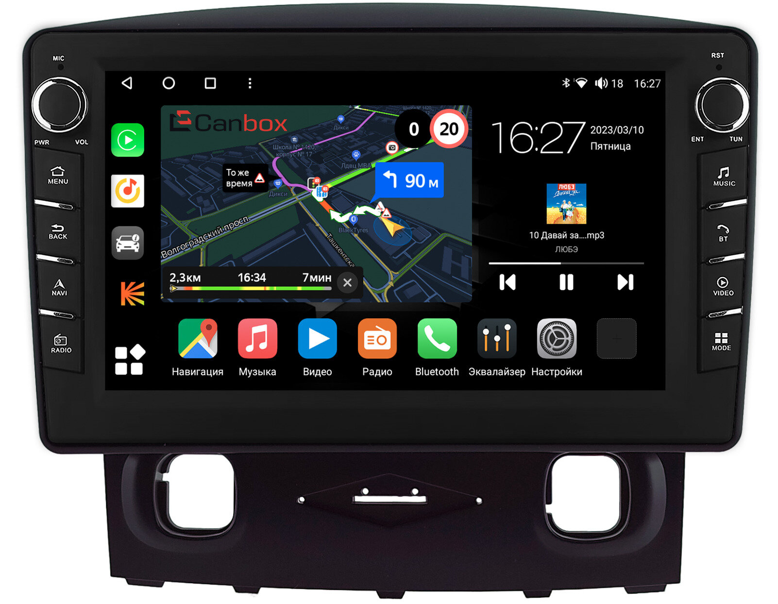 Штатная магнитола Ford Escape 2 2007-2012 Canbox M-Line 7831-9-0792 на Android 10 (4G-SIM, 2/32, DSP, IPS) С крутилками