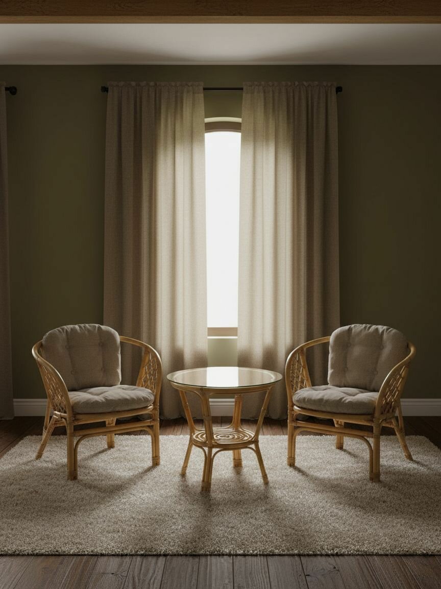 Комплект плетёной мебели из ротанга