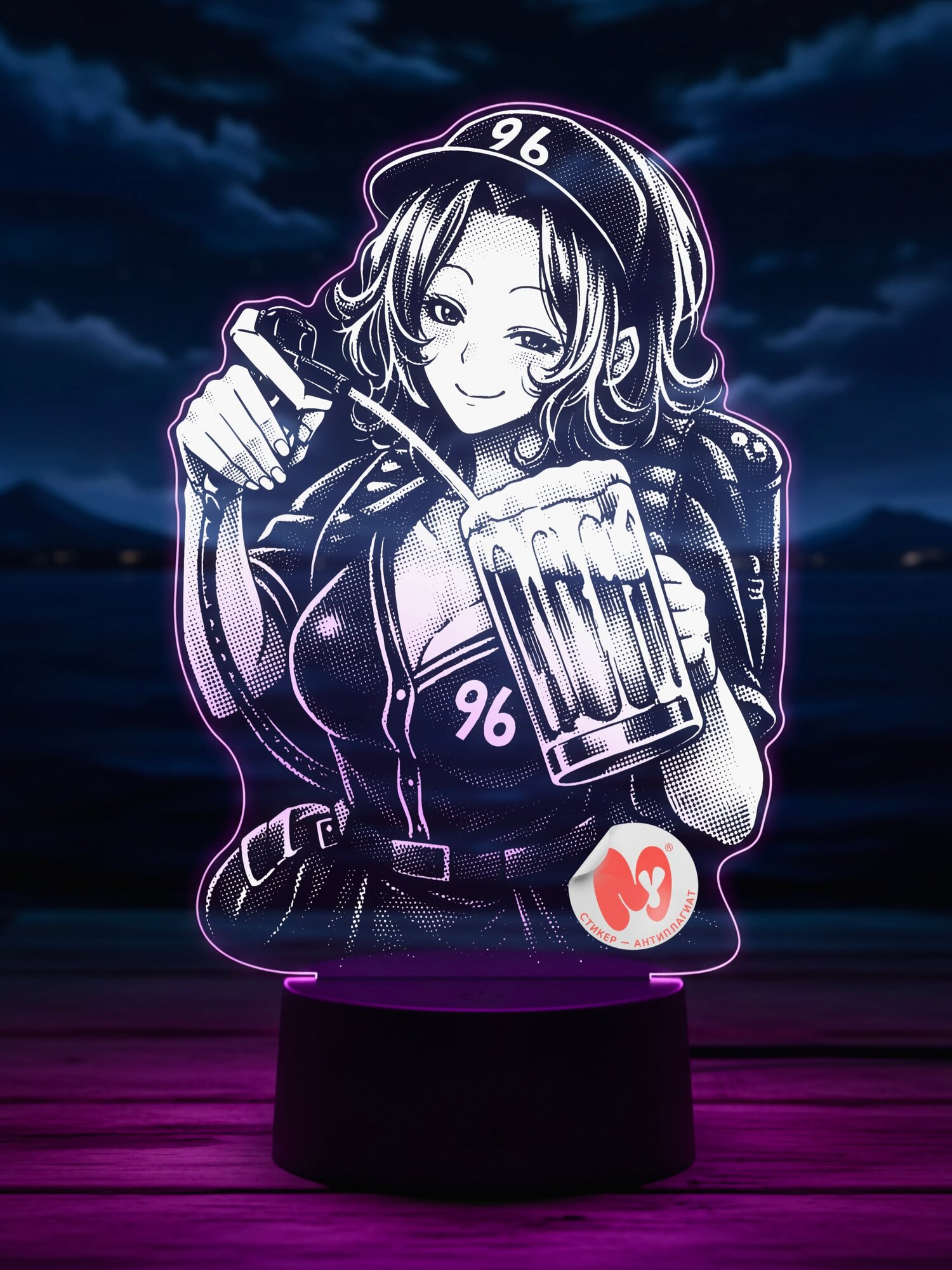 Ночник Аниме Необъятный океан - Anime Grand Blue. Подарок фанату аниме и манги — декор в комнату с любимыми персонажами, в стиле отаку и японской анимации.