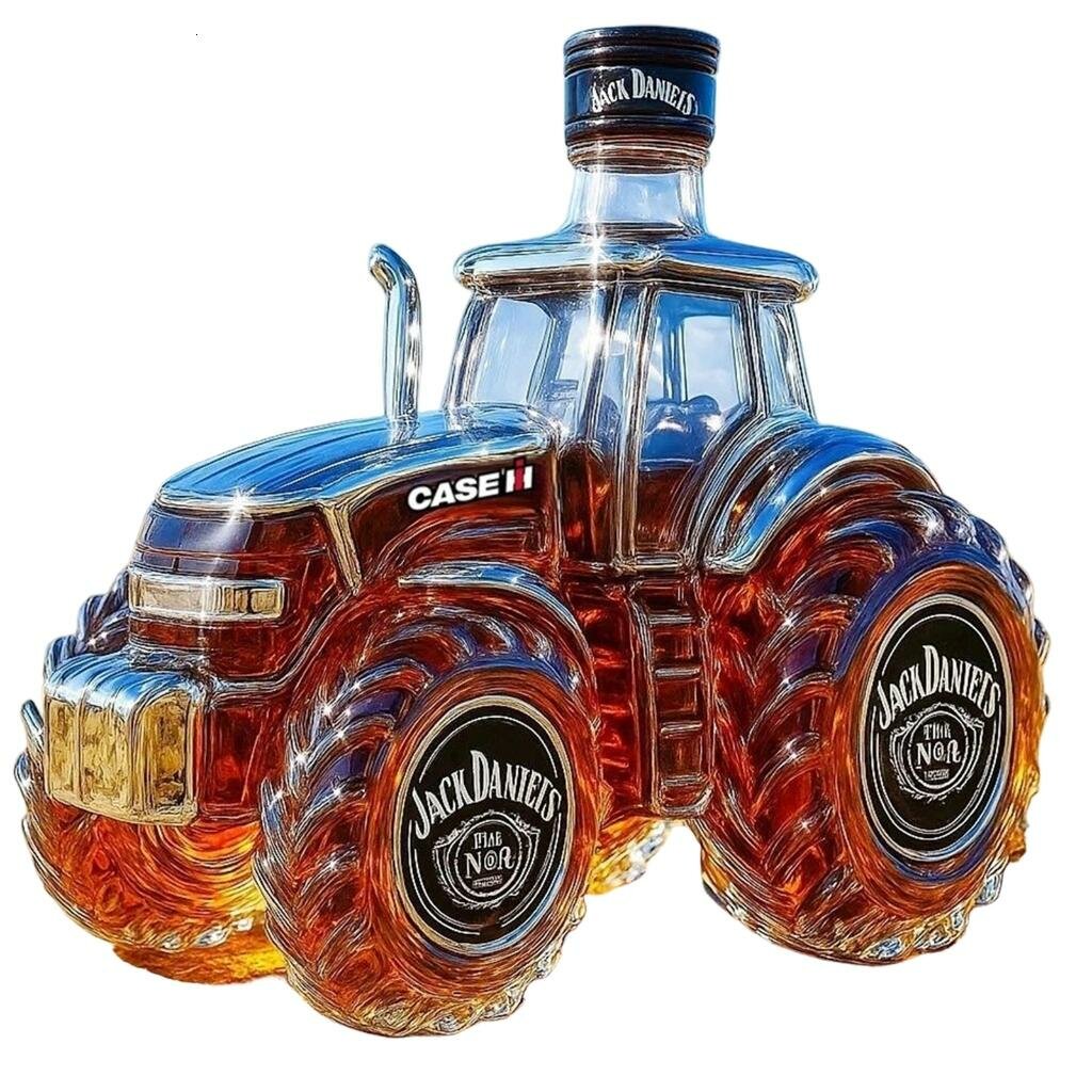 Юмористический стеклянный декантер для спиртного, Черный