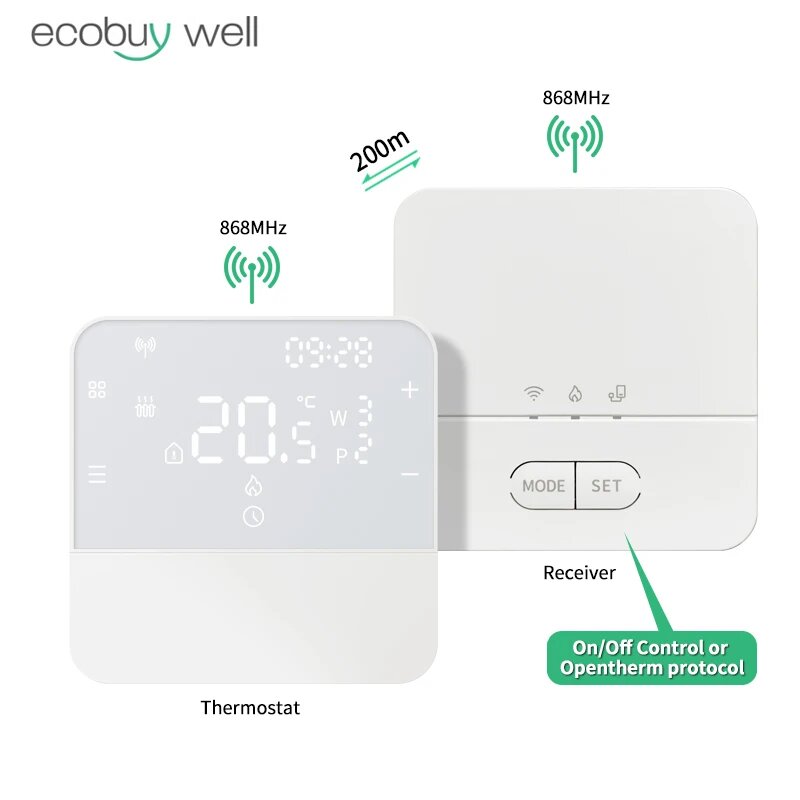 Ecobuy well Термостат беспроводной AT511-OT(White) Opentherm
