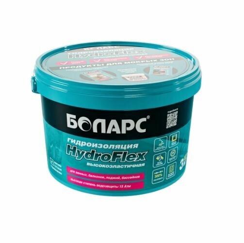 Гидроизоляция полимерная Боларс HydroFlex 3 кг