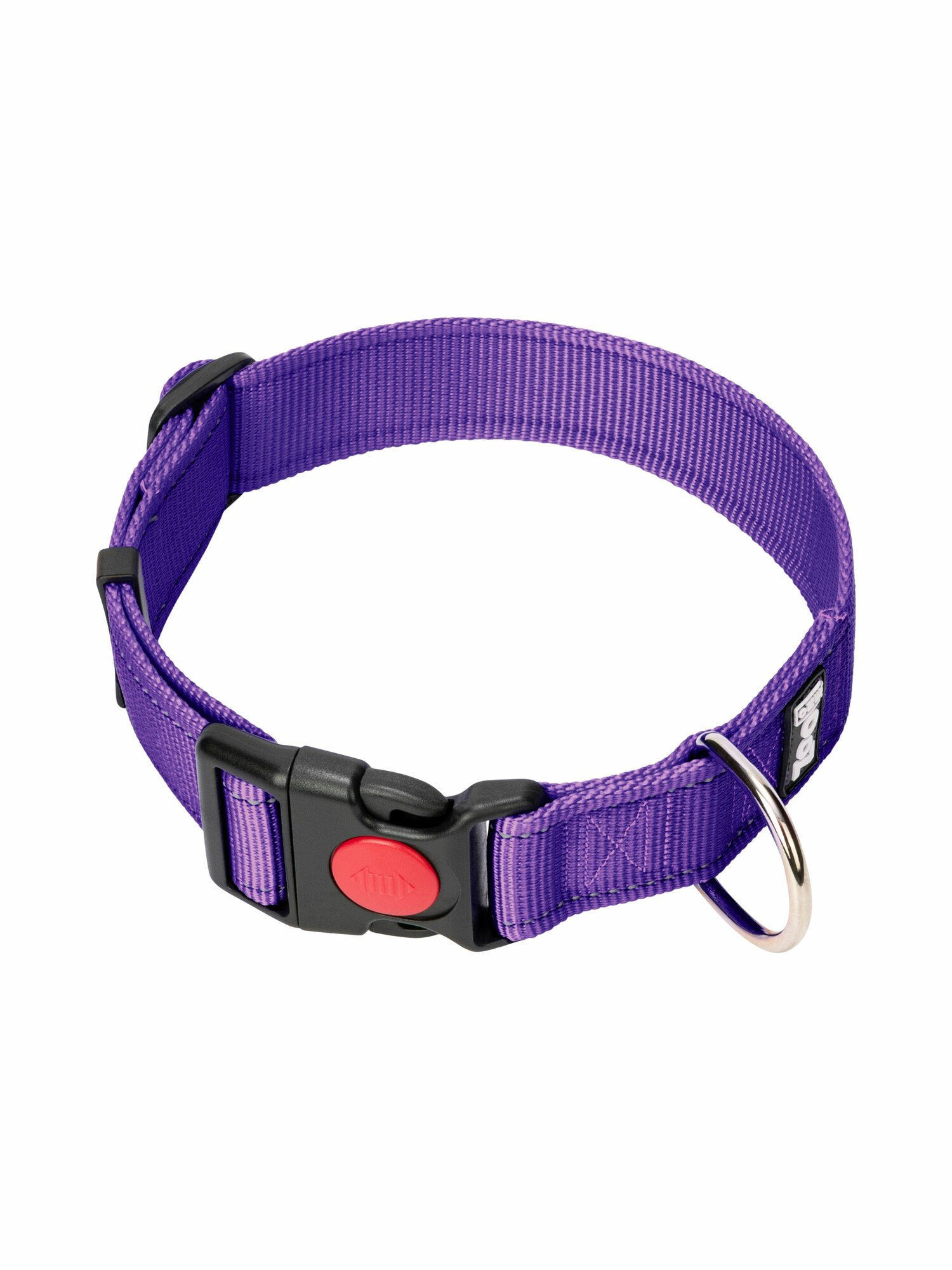 Ошейник для собак нейлоновый широкий ZooOne, светоотражающий, фастекс с фиксатором, ширина 40 мм, обхват шеи 40-58 см, фиолетовый, 70-1671