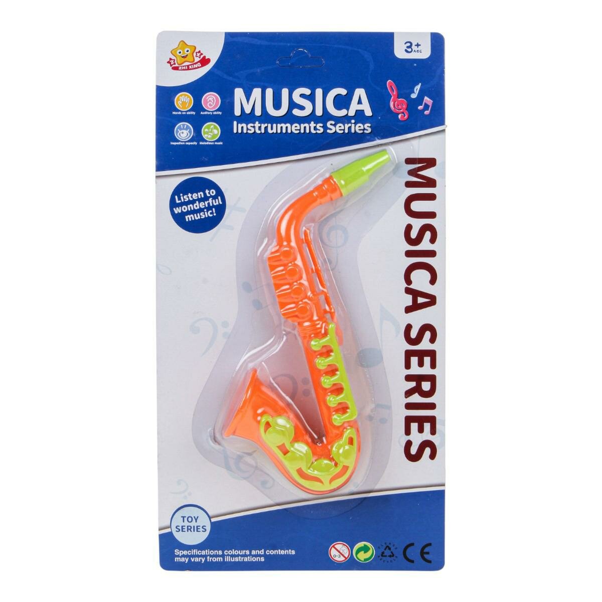 Игрушка-саксофон музыкальный, 17,5 см, пластик, для детей от 3 лет, серия "Musica Instruments"