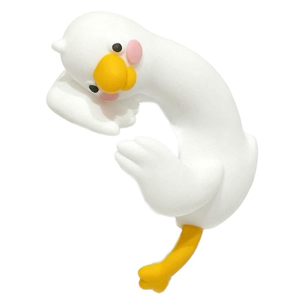 Украшения для дня рождения Cikiki Silly Goose, 2-дюймовая фигурка гуся для украшения стола, забавные аксессуары для вечеринки, деревянные фигурки гусей, которые можно толкать и тянуть, украшение для полки и стола.