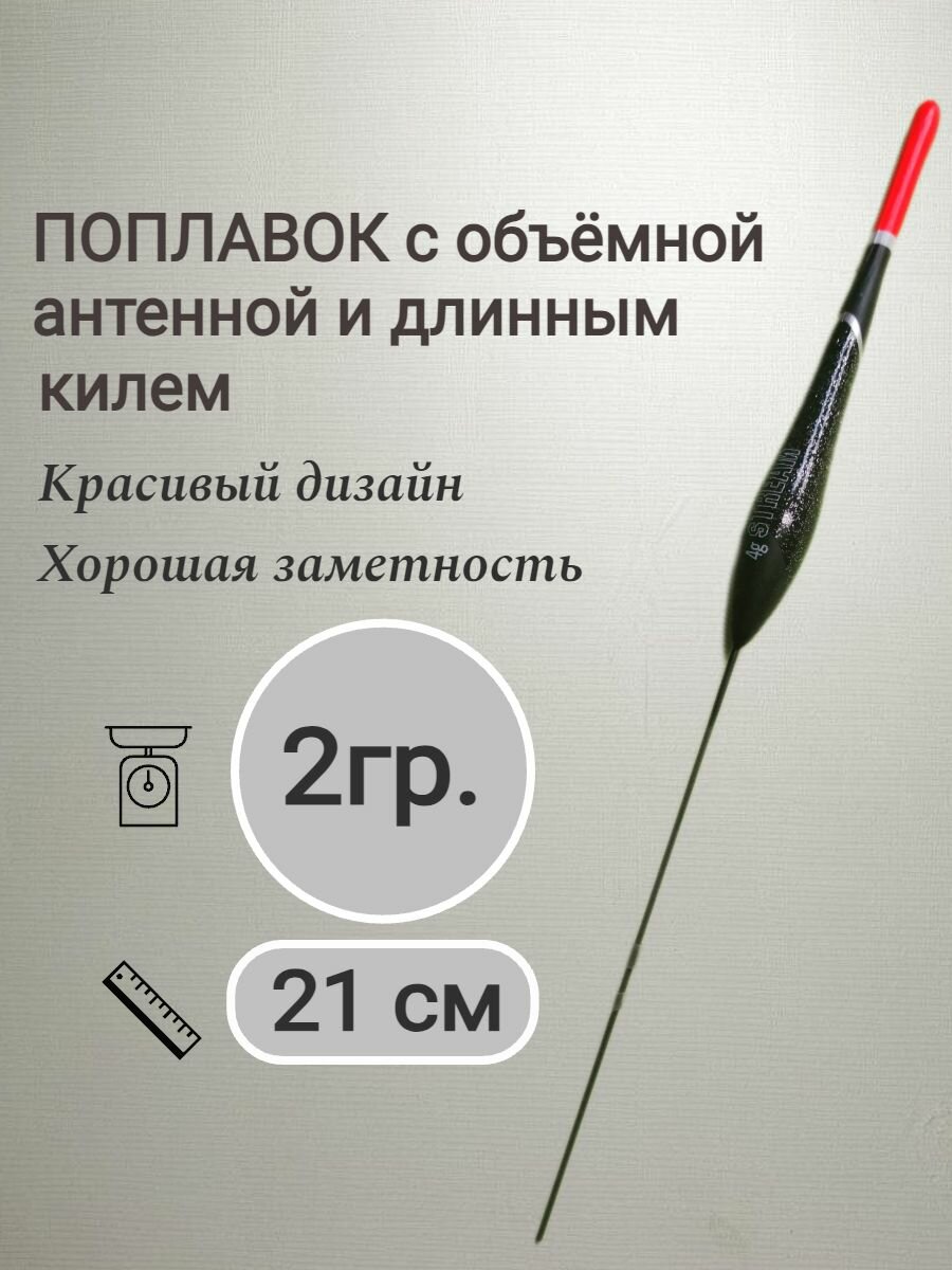Поплавок глухой с объёмной антенной 2 гр.
