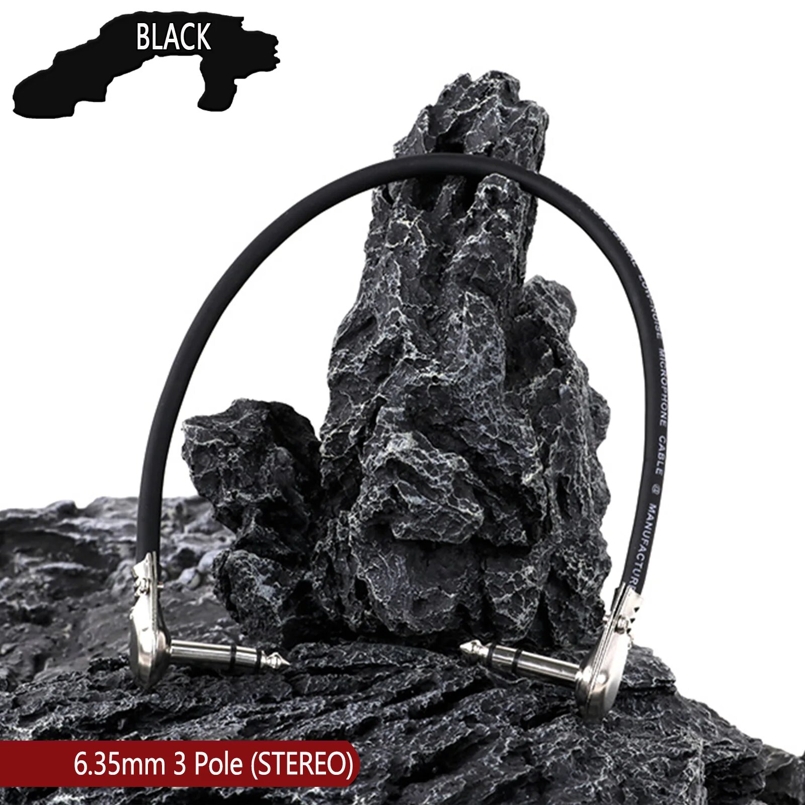 Гитарный кабель 6.35 мм Black-Stereo-3P, 1.5M