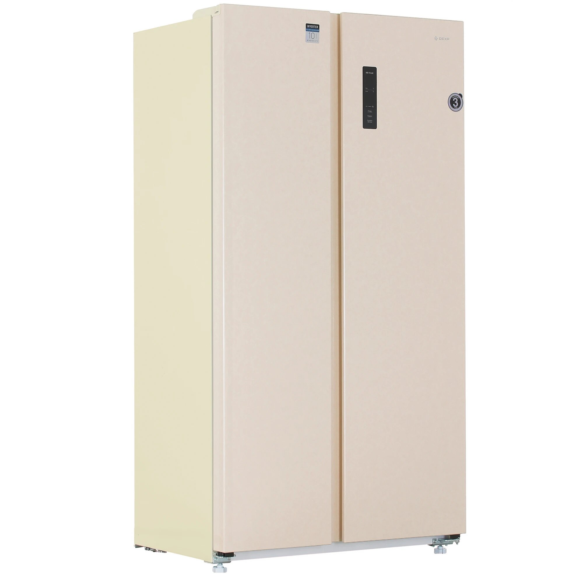 Холодильник Side by Side DEXP SBS4-53AMG бежевый, размораживание - No Frost, дисплей