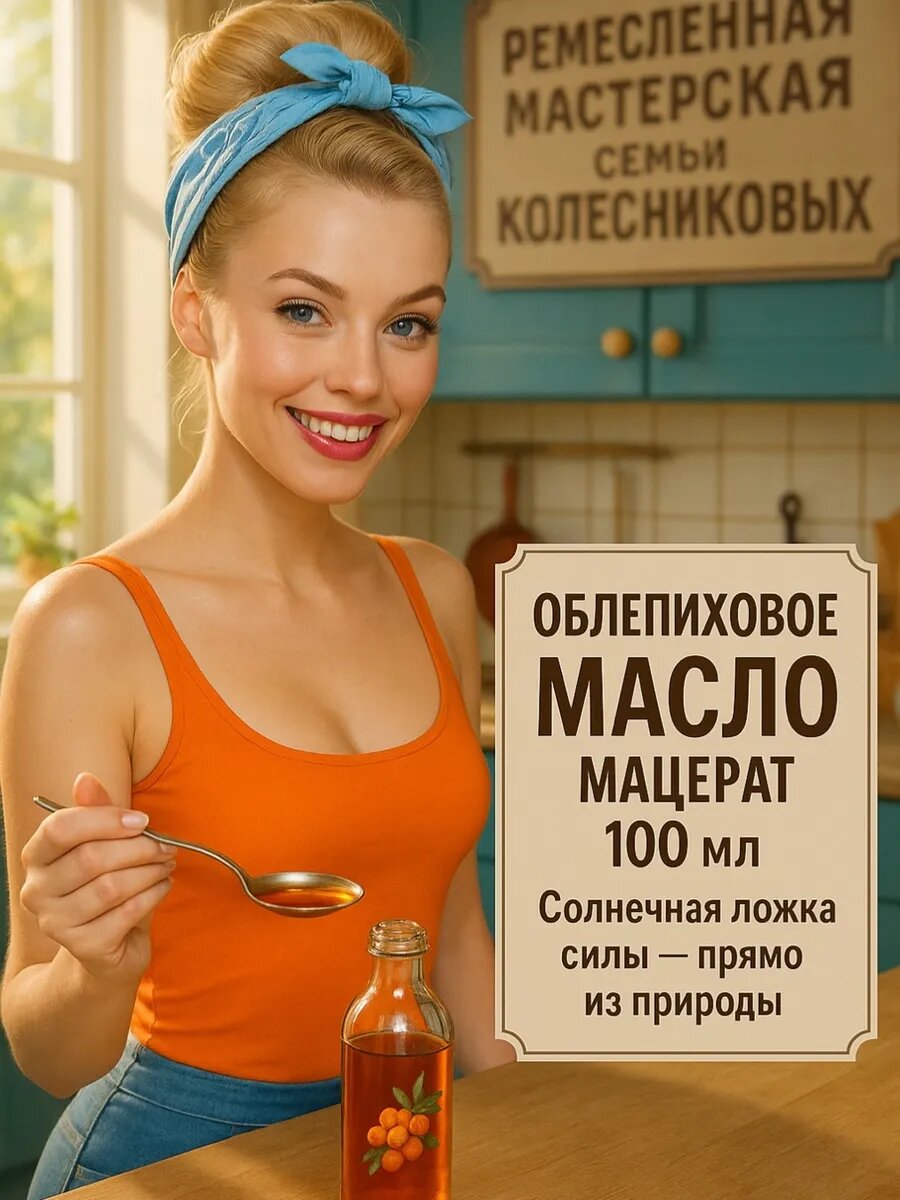 Масло облепихи - честный мацерат 12 месяцев , 100 мл.