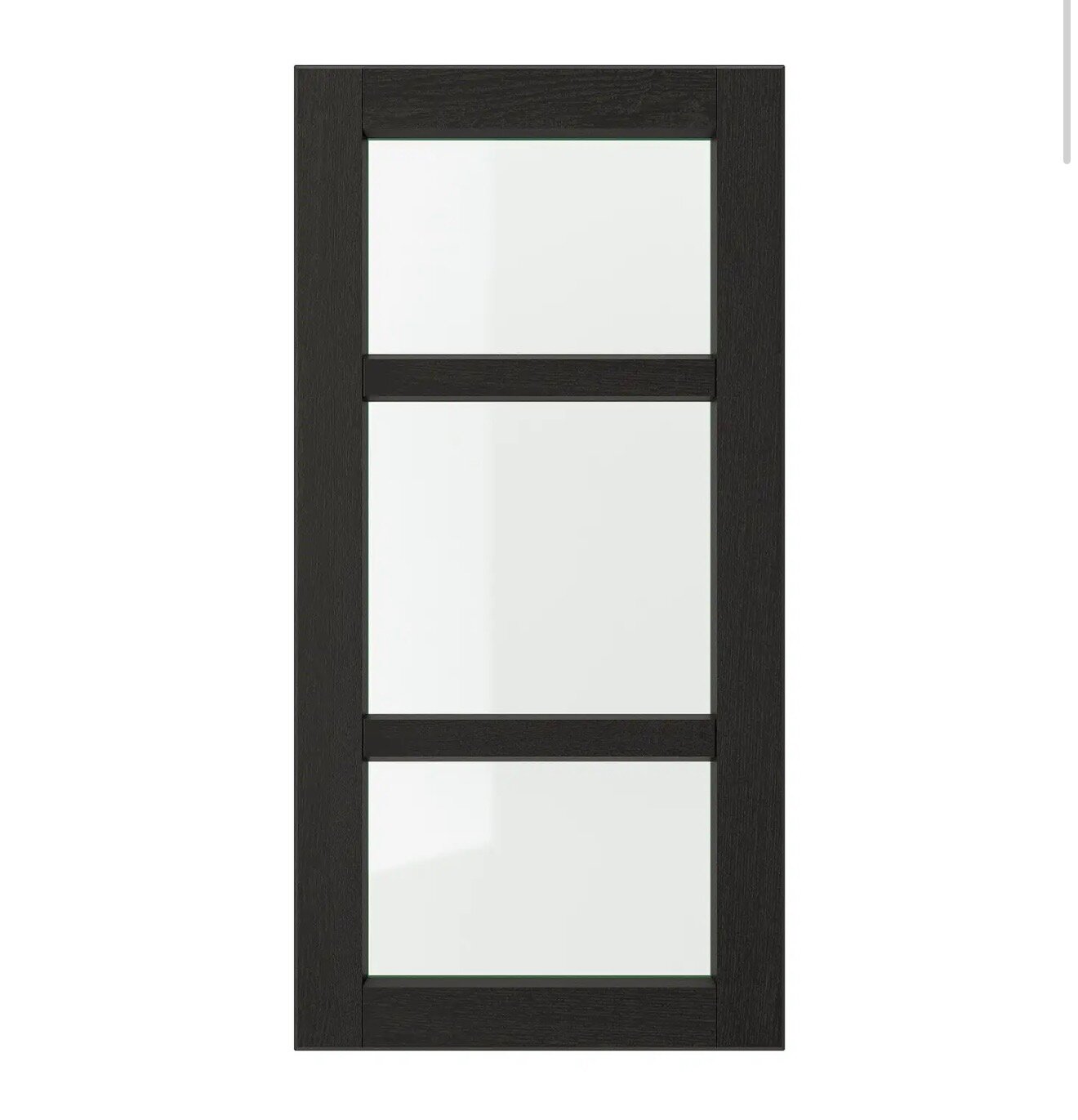 Стеклянная дверь, черная морилка 40×80 СМ IKEA LERHYTTAN лерхюттан 503.565.21