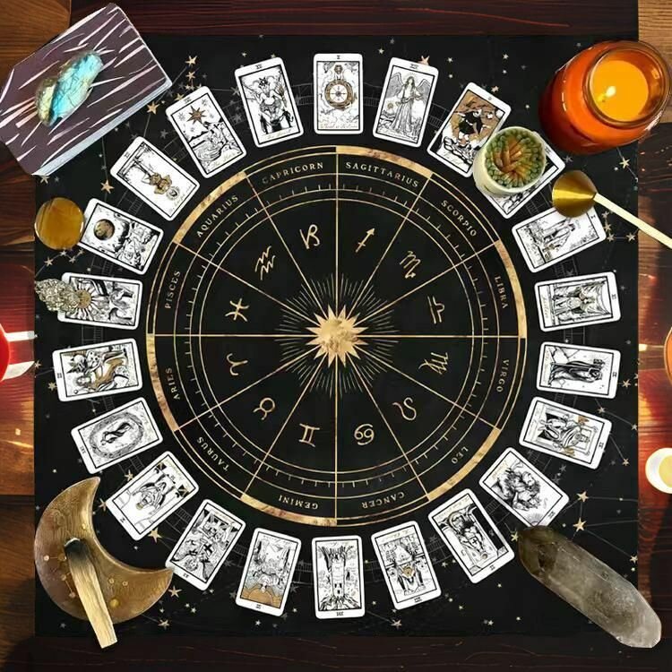 Гадальный инструмент/Скатерть для гаданий на картах Таро 79X79CM 1 pcs