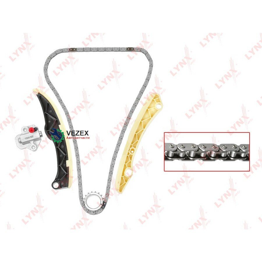 LYNXAUTO TK0097 Комплект цепи ГРМ Hyundai I30 (GD) 13-17 / Sportage (SL) 11-15 / Ix35 (LM) 10- / Tucson 15- / Kia Ceed (JD) 12-18 / Cerato (YD) 13- / Soul (AM) 11-13 / Soul (PS) 14- G4FA, G4FC, G4FD, G4FG