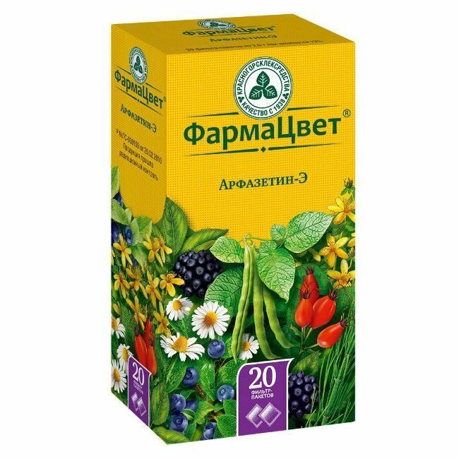 Арфазетин-Э сбор фильтр-пакеты 2 г 20 шт. е