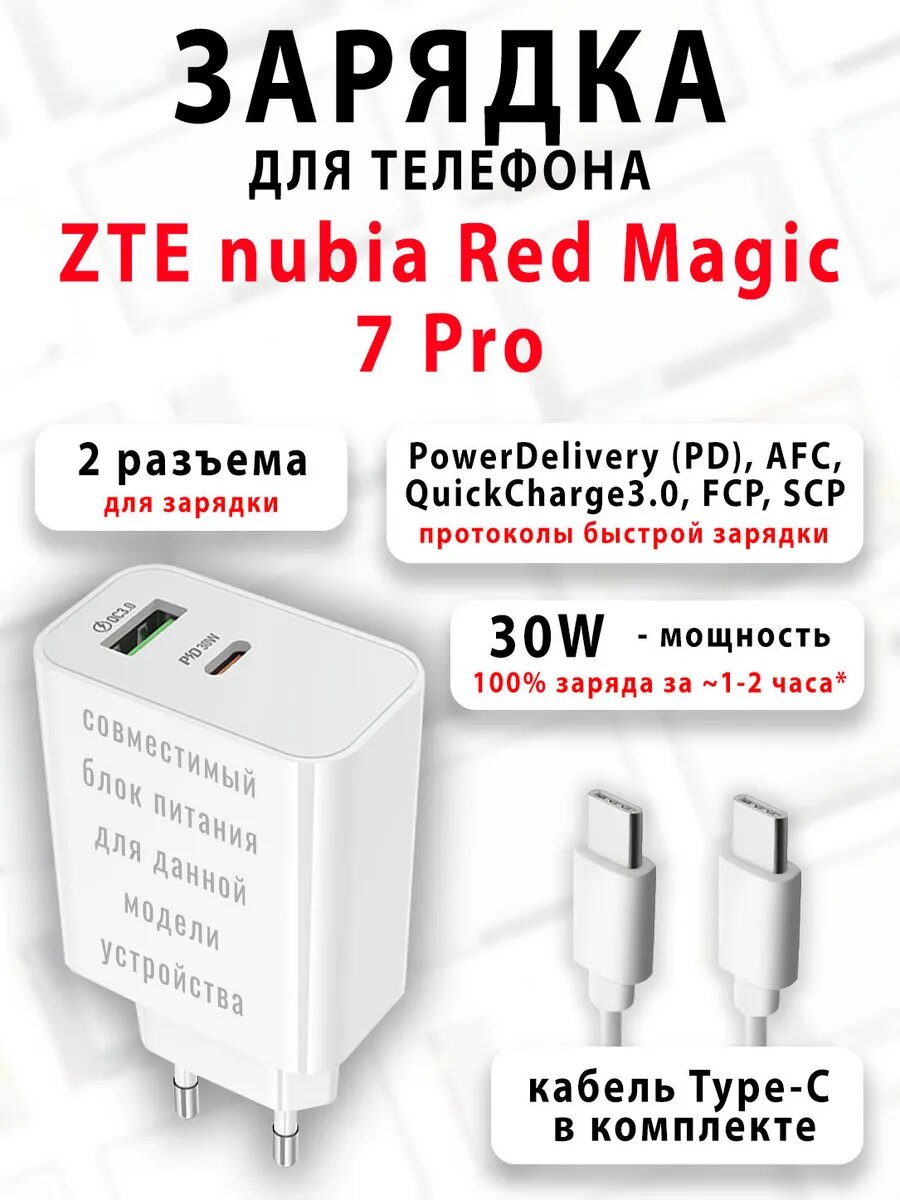 Зарядное устройство для телефона ZTE nubia Red Magic 7 Pro