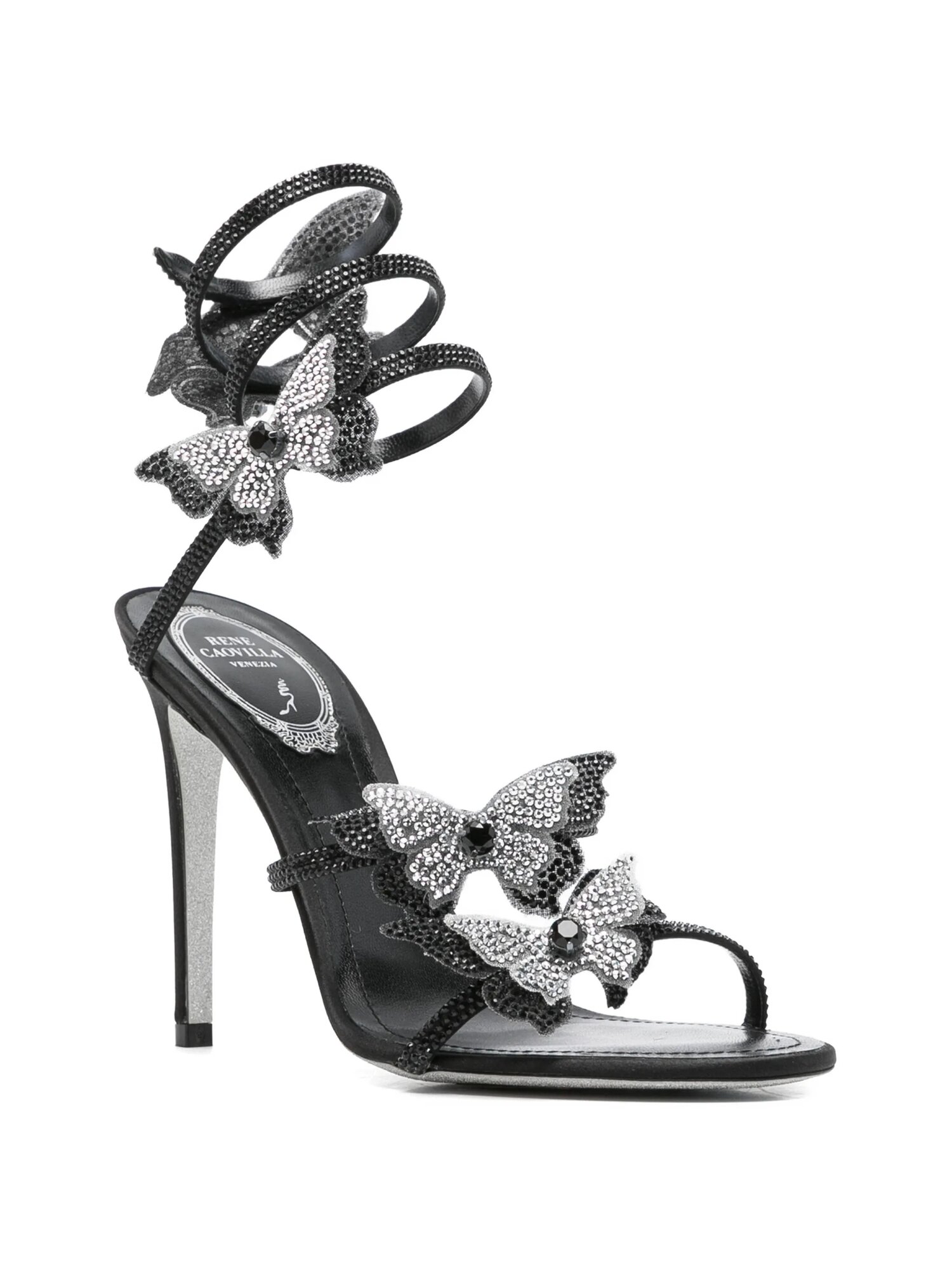 Босоножки RENE CAOVILLA Butterfly-embellished sandals, размер 39,5 — фото 1