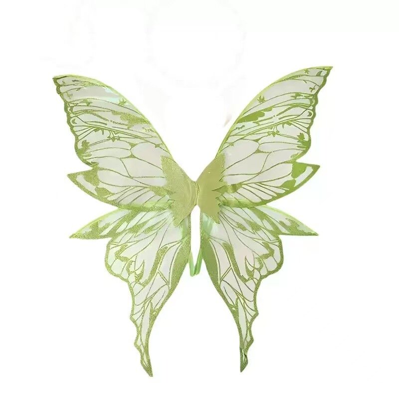 Новые большие золотые блестящие крылья бабочки являются незаменимым реквизитом для праздничных выступлений и фотосессий.