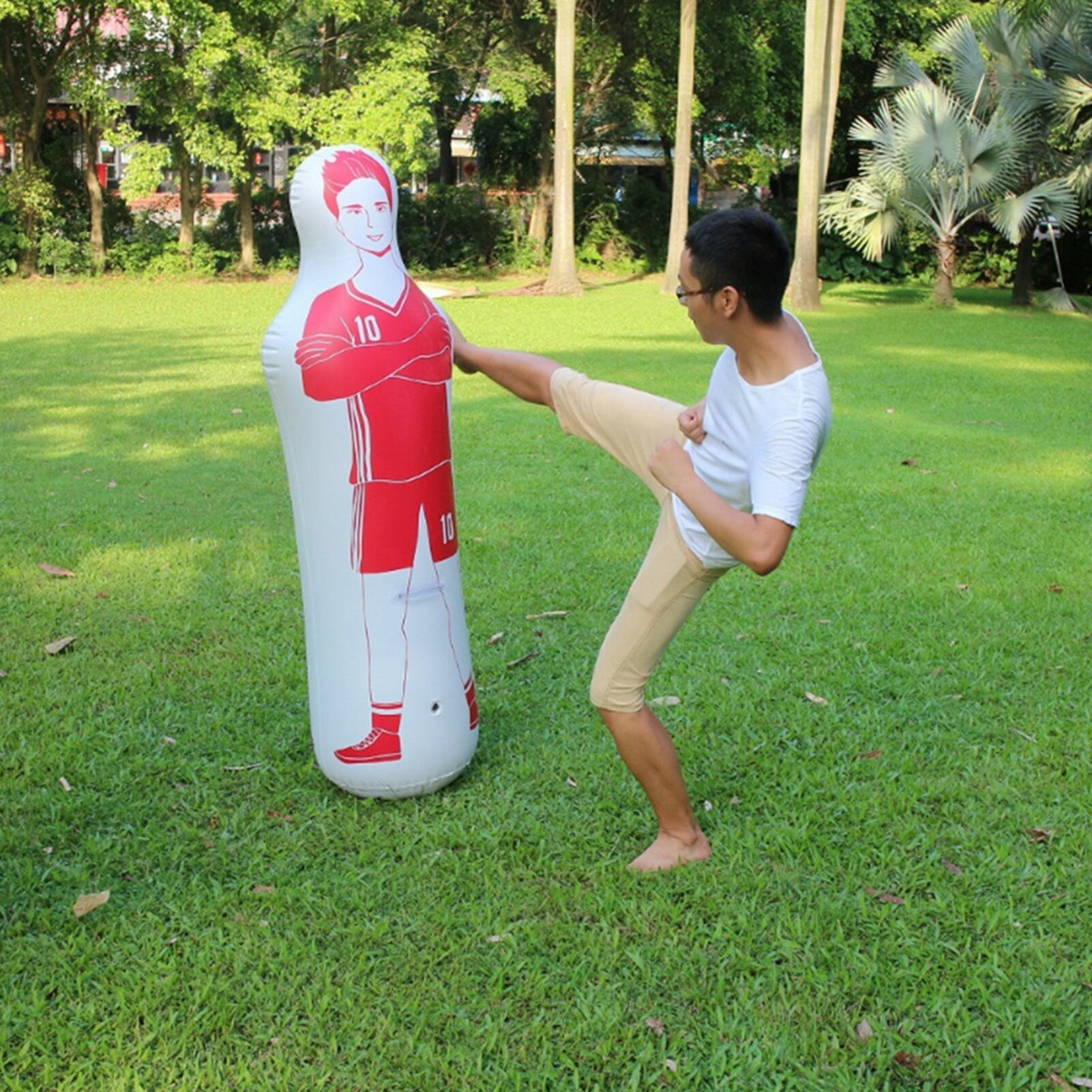 Надувная боксерская груша-неваляшка 160 см, для тренировок по футболу и боксу, красная