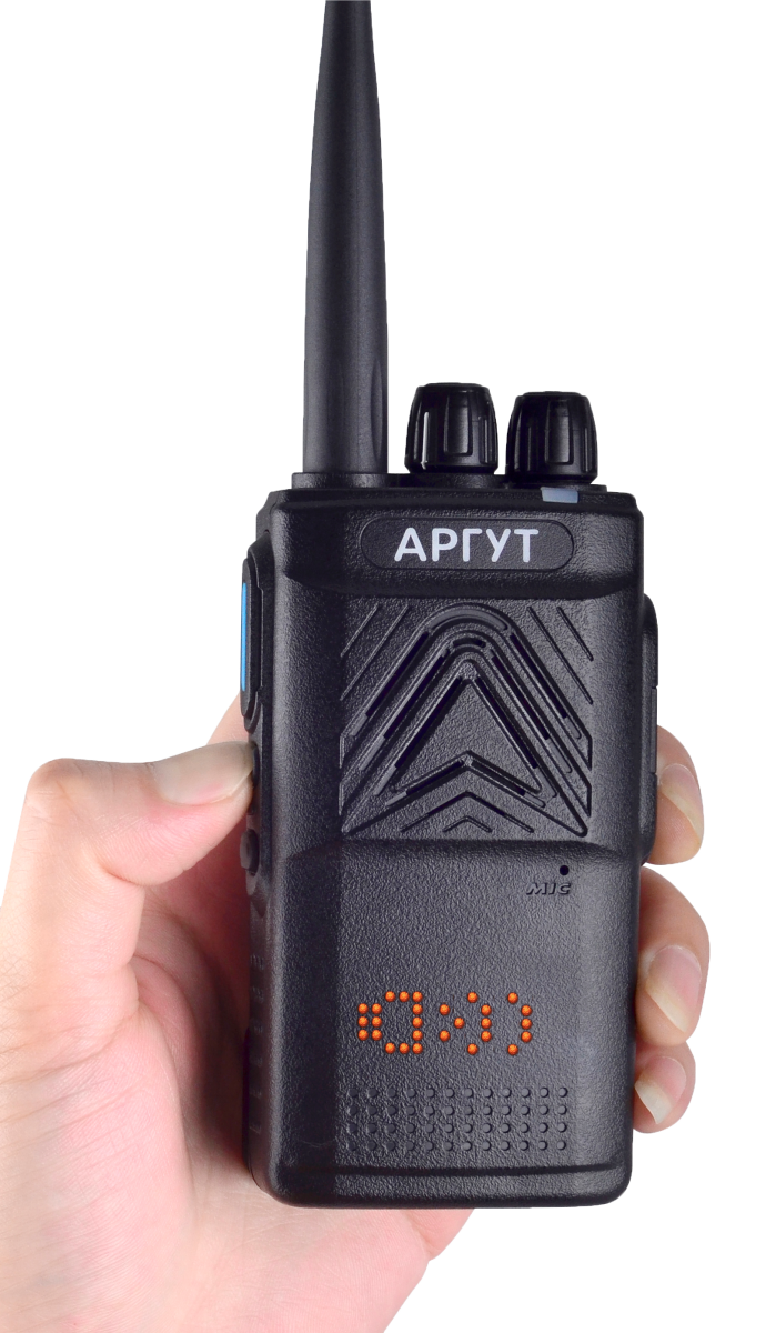 Портативная рация aргут A-24, 8Вт, диапазон частот 400-480МГц, Li-Ion аккумулятор 2600мАч