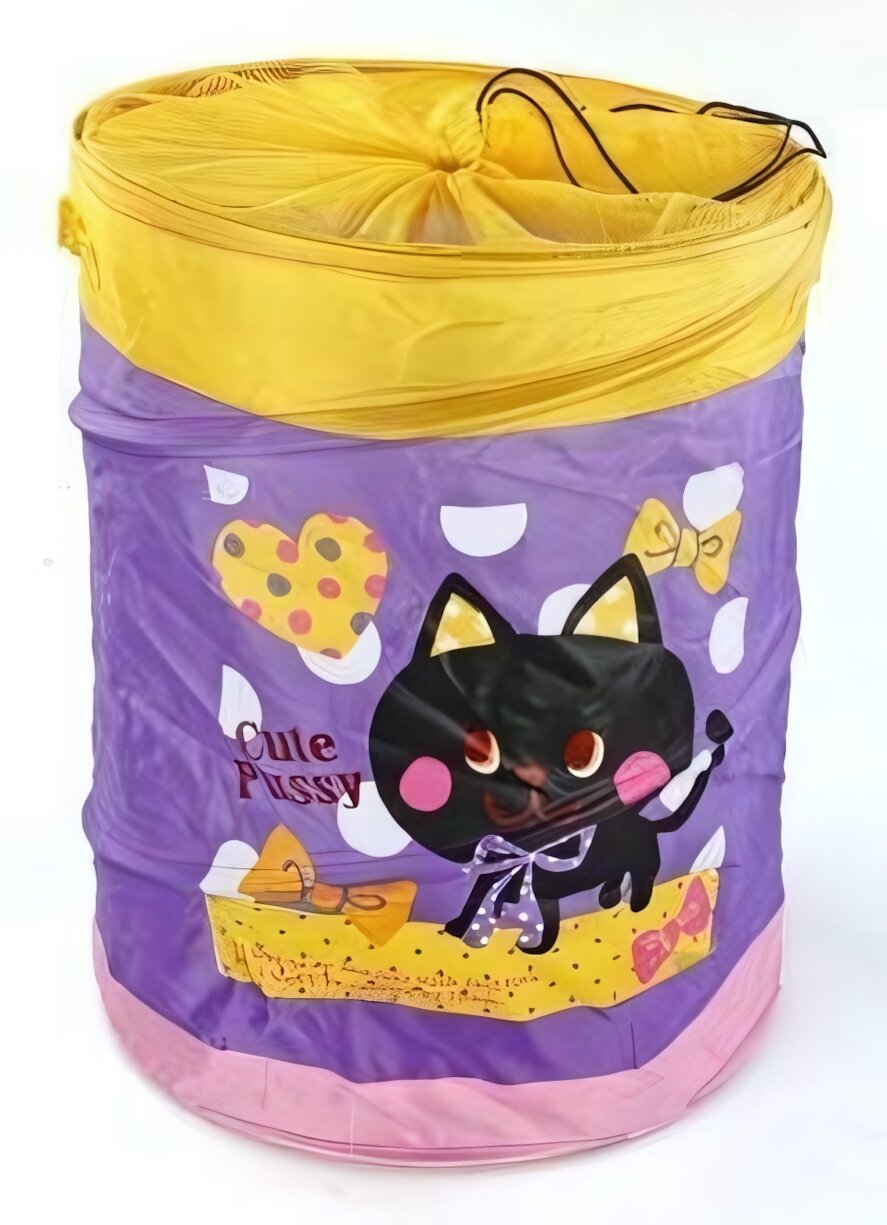 Корзина для хранения 'Котенок', 38х38х46см, яркая, легкая, складная