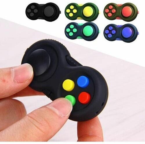 Игрушка антистресс Fidget Pad, брелок-джойстик, черный, пластик