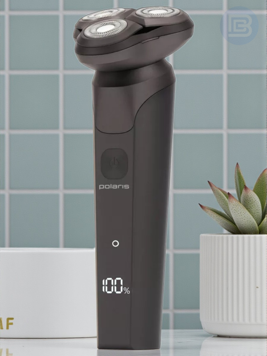 Бритва POLARIS PMR 0611RC wet&dry 5D PRO 5 blades+ Коричневый от аккумулятора и от сети