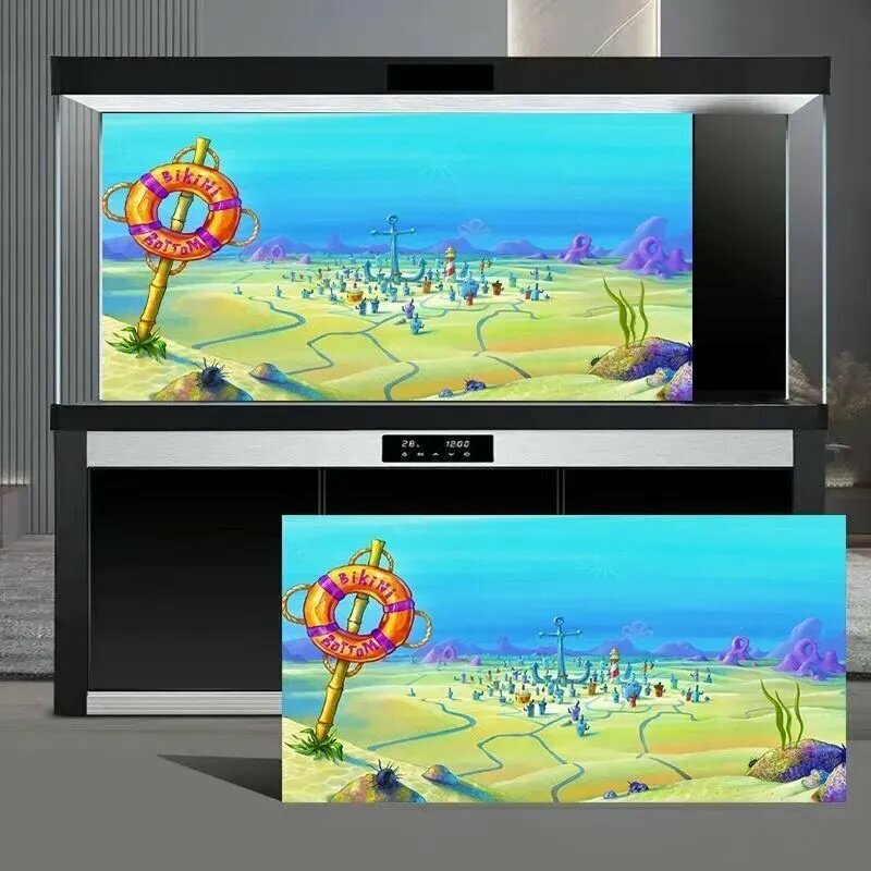 Губка Боб Фон для аквариума, Декорация для аквариума/террариума 40x30см