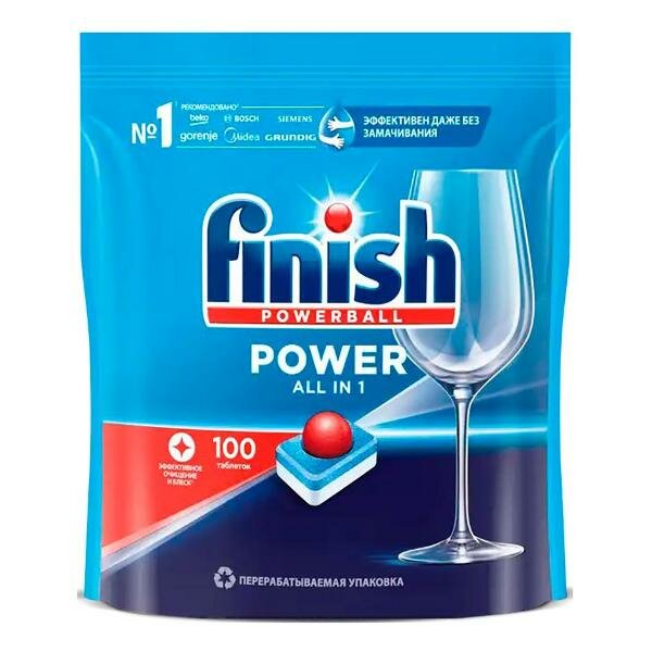 Таблетки для посудомоечных машин Finish Power 100шт(43098)