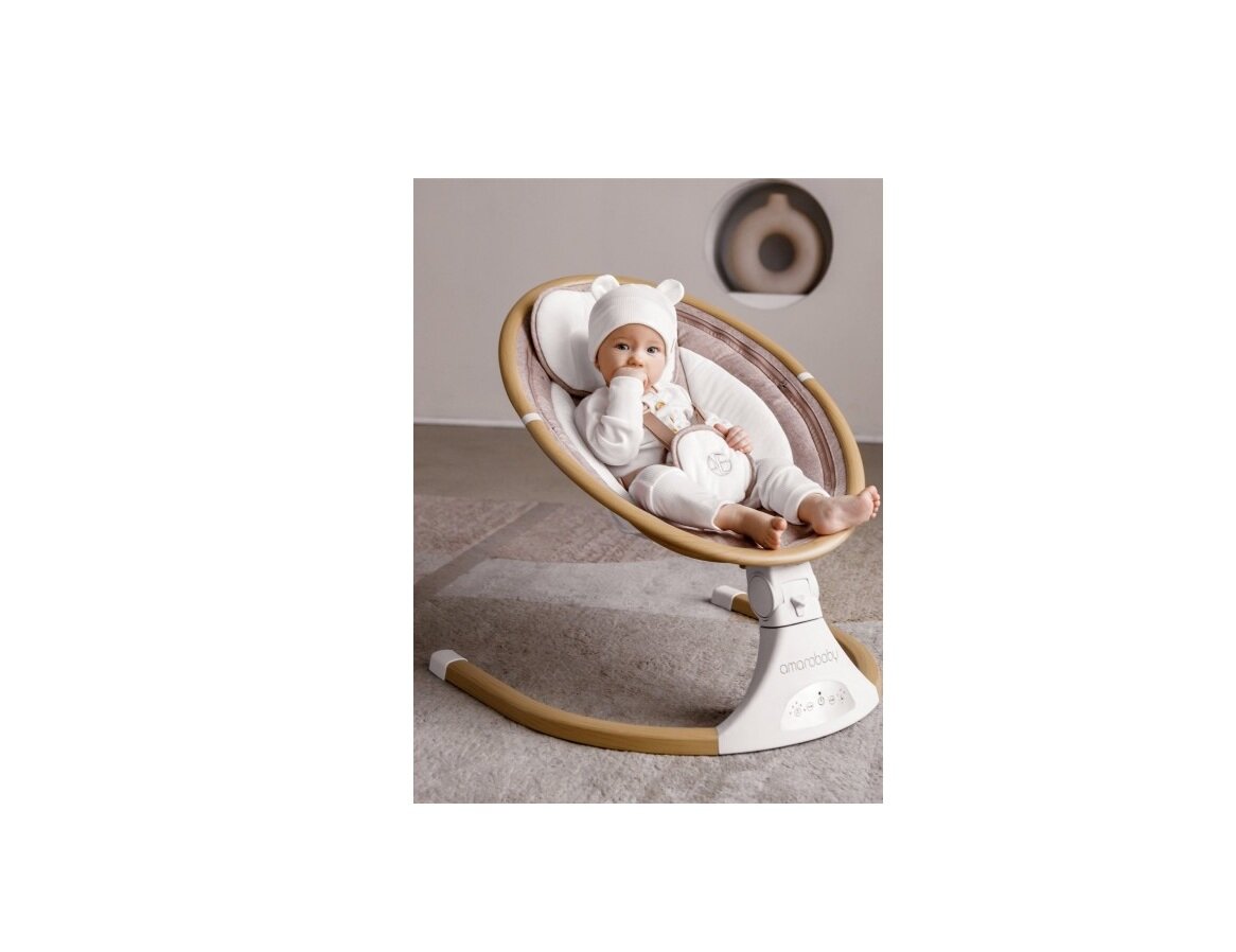 Качели электронные детские AmaroBaby ERGO SWING бежевый (AB22-22ERGO/03)