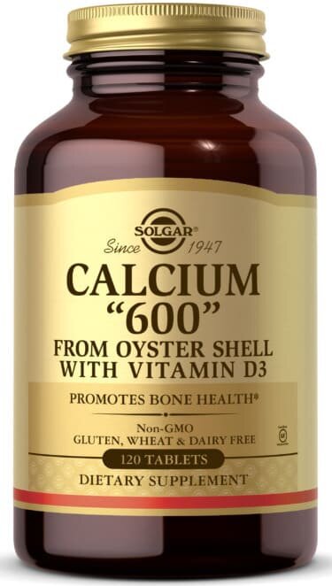 Solgar Calcium 600 from Oyster Shell with Vitamin D-3, Кальций «600» из Устричных Раковин с Витамином D-3 120 таблеток
