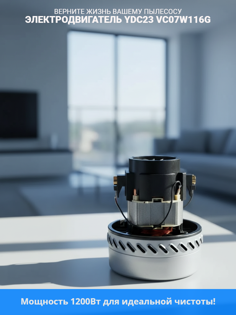 Электродвигатель (мотор) YDC23 VC07W116G для моющих пылесосов