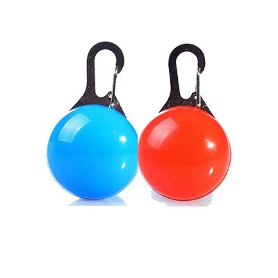 Светящийся ошейник для собак с LED-фонариком для предотвращения ДТП, смешанный синий и красный, средний размер, 2