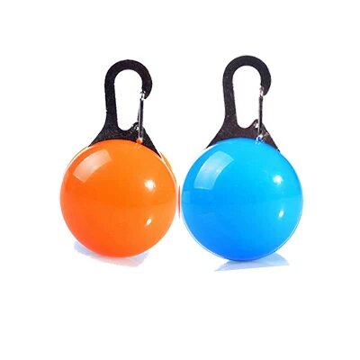 Светящийся ошейник для собак с LED-фонариком для предотвращения ДТП, смешанный синий и оранжевый, средний размер, 2