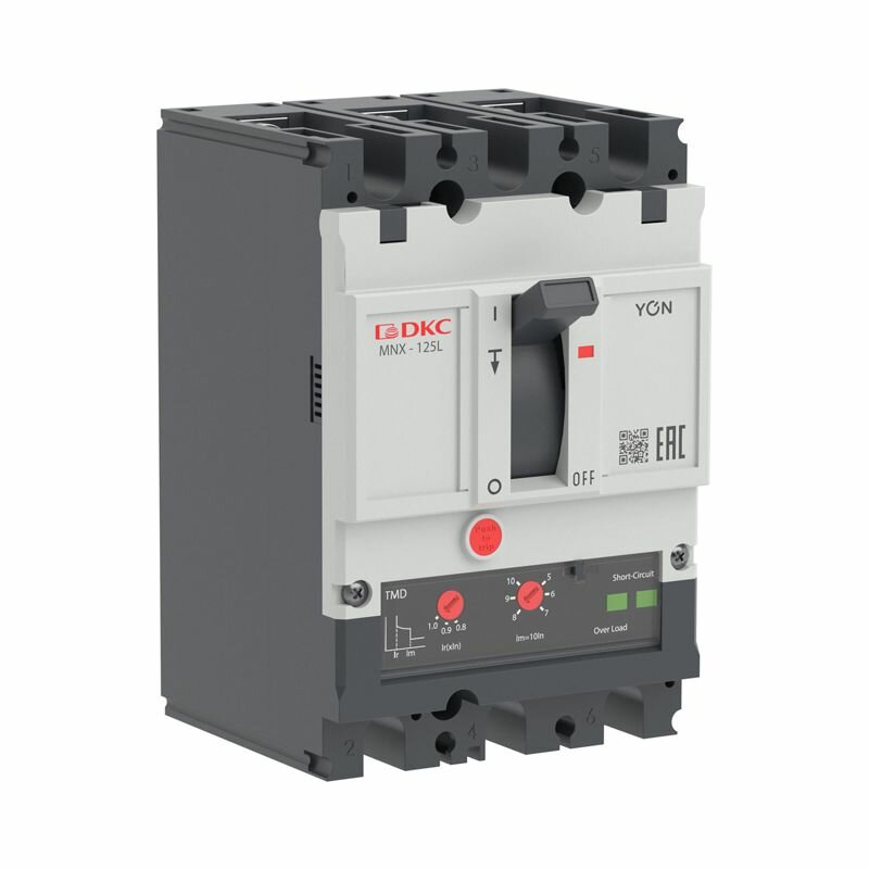 Выключатель автоматический 3P 100А 70кА pro MNX125L при AC415V расцепитель TMD YON MNX125L3PTMD0100